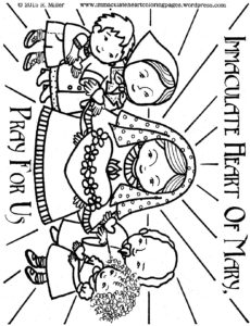 Immaculate Heart of Mary Pray for Us Coloring Page – Christ the King ...